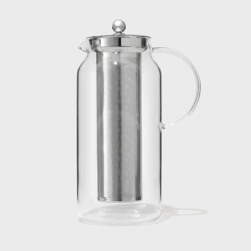 Glass Infuser Pitcher | Hot or Cold Water Infuser for Fruit, Tea ...