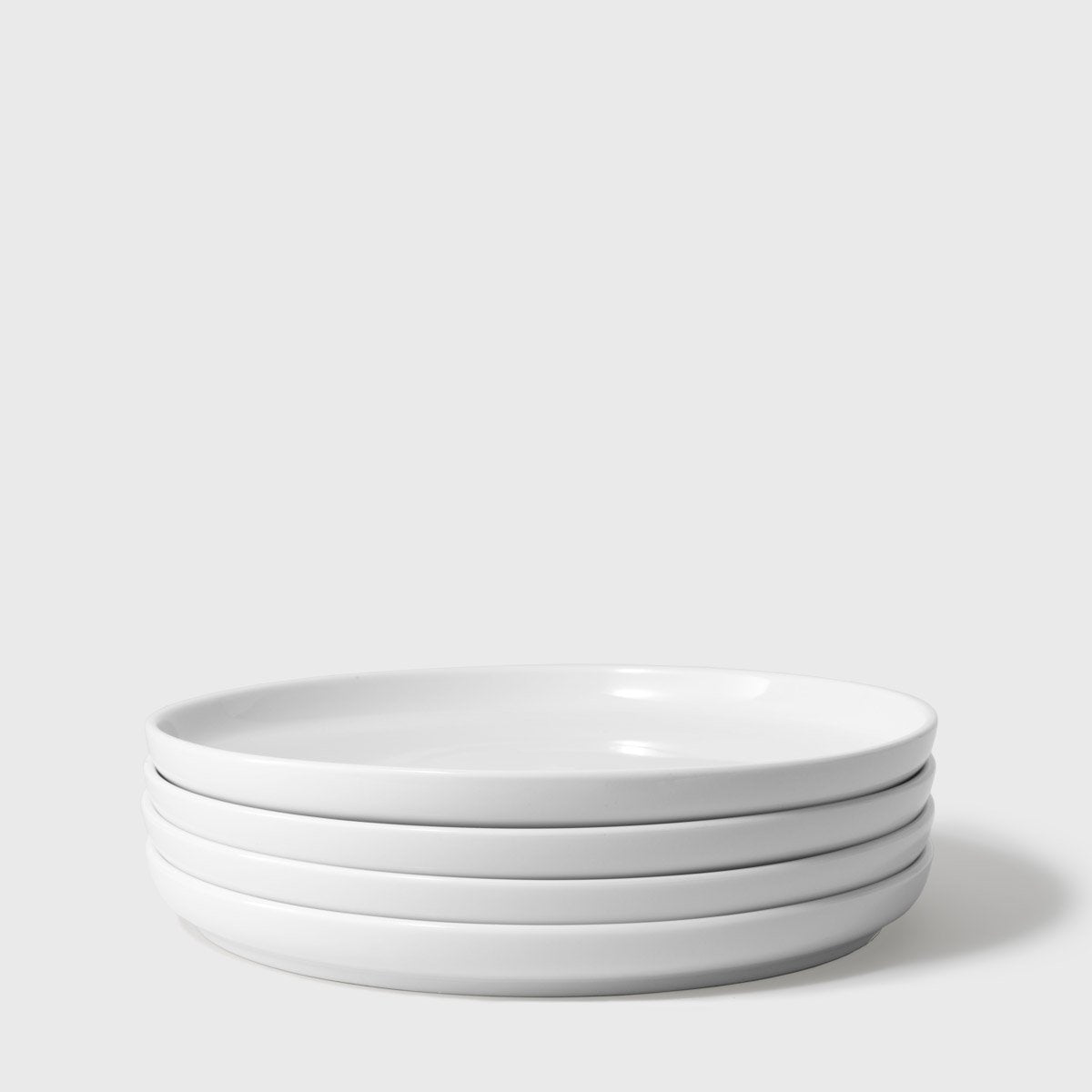 White Ceramic Luncheon Plates (Set of 4) | High Fired Porcelain With a ...